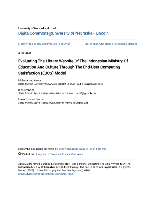 (PDF) Evaluating the Library Website of the Indonesian Ministry of ...