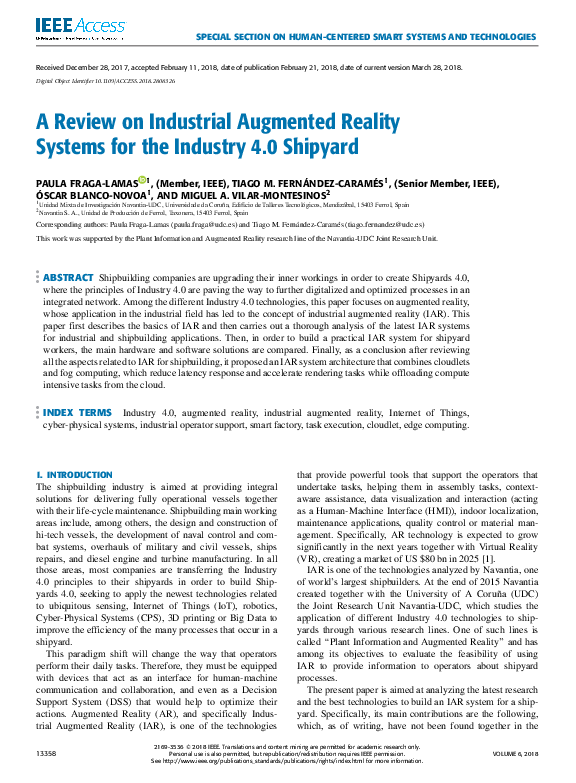 (PDF) A Review on Industrial Augmented Reality Systems for the Industry ...