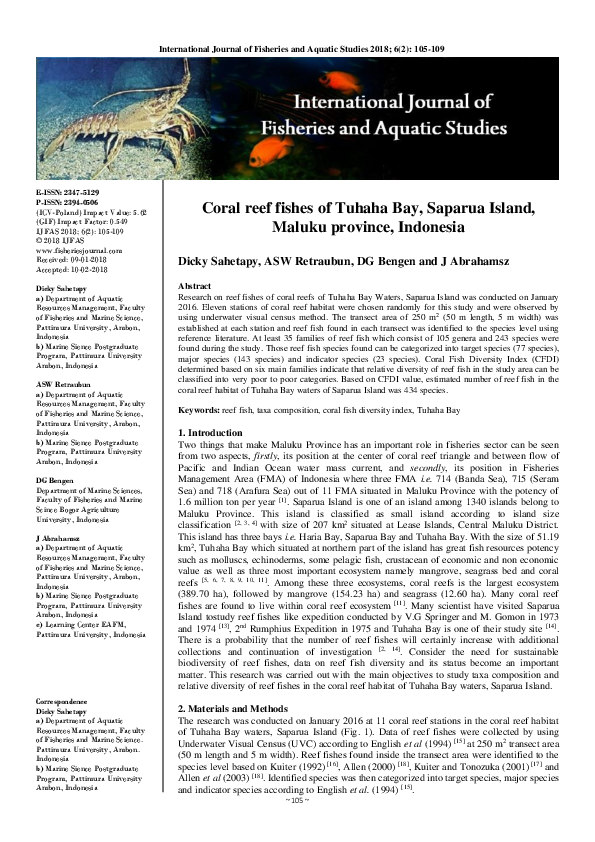 (PDF) International Journal of Fisheries and Aquatic Studies 2018; 6(2 ...