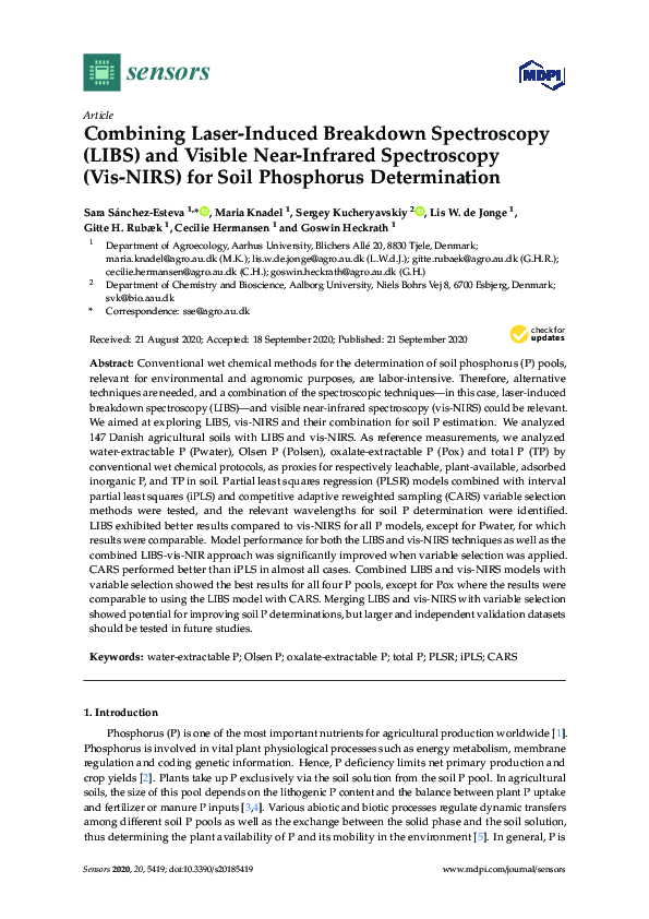 (PDF) Combining Laser-Induced Breakdown Spectroscopy (LIBS) and Visible ... (PDF) Combining Laser-Induced Breakdown Spectroscopy (LIBS) and Visible ...