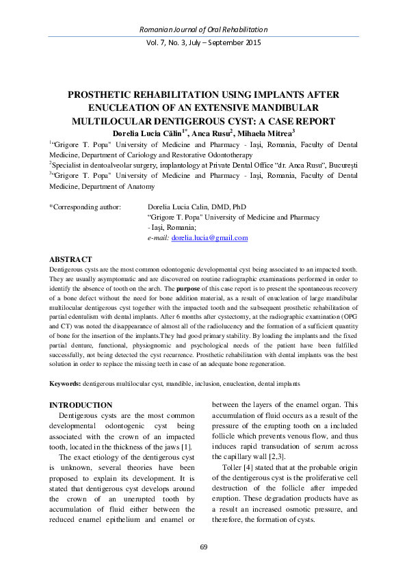 (PDF) Prosthetic Rehabilitation Using Implants After Enucleation of an ...