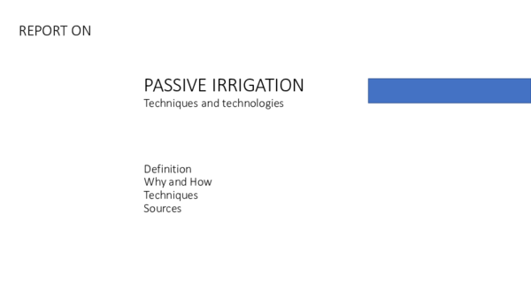 (PDF) Passive irrigation with PERMAVOID