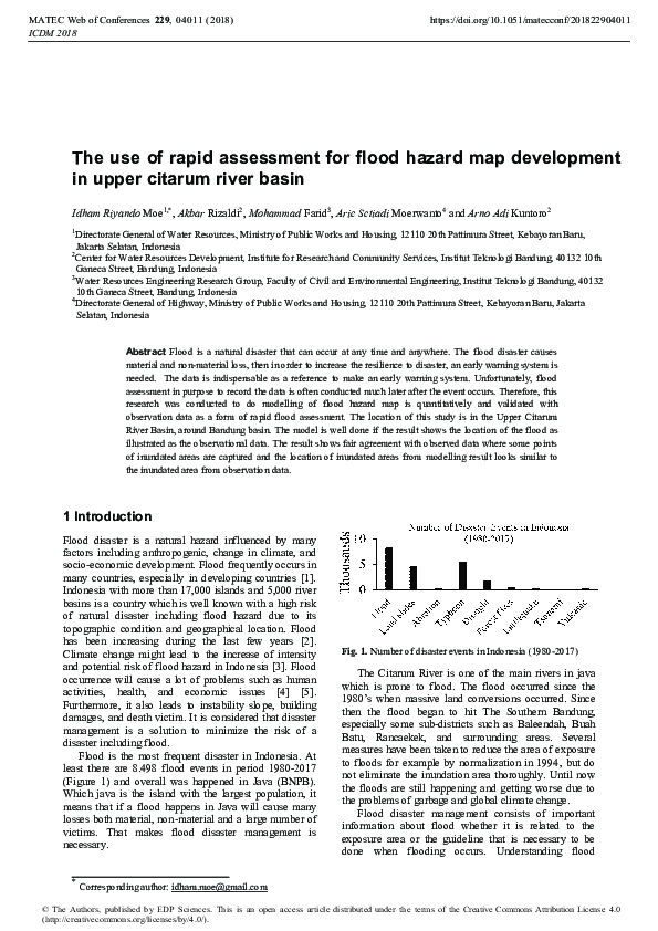 (PDF) The use of rapid assessment for flood hazard map development in ...