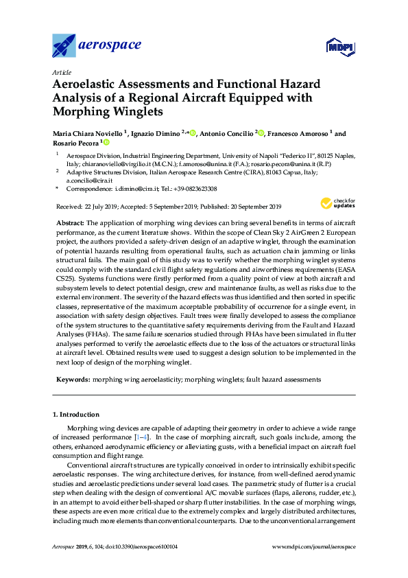 (PDF) Aeroelastic Assessments and Functional Hazard Analysis of a ...