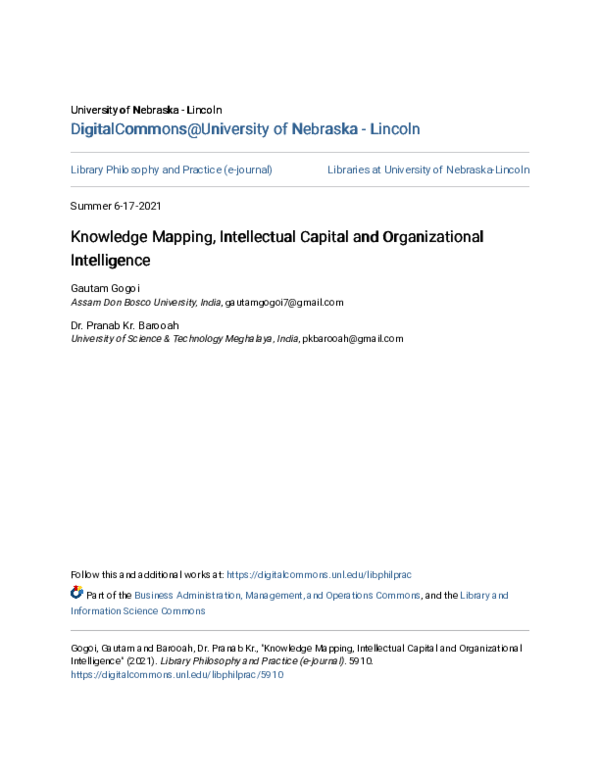 (PDF) Knowledge Mapping, Intellectual Capital and Organizational ...