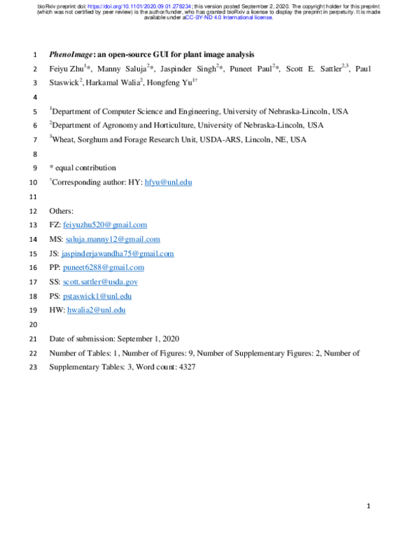 (PDF) PhenoImage: an open-source GUI for plant image analysis