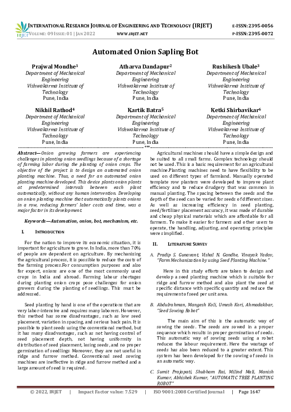 (PDF) INTERNATIONAL RESEARCH JOURNAL OF ENGINEERING AND TECHNOLOGY (IRJET