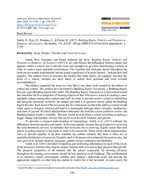 (PDF) Book Review: Building Equity: Policies and Practices to Empower ...