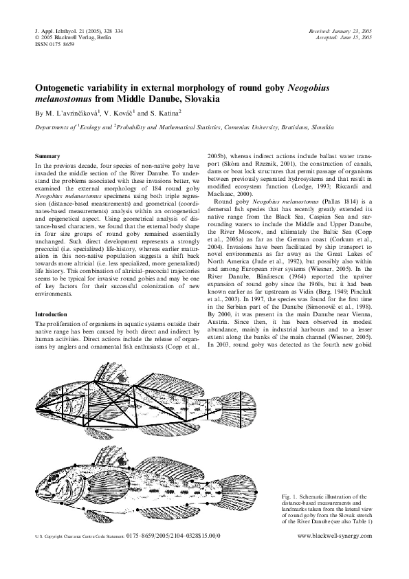 (PDF) Ontogenetic variability in the external morphology of monkey goby ...