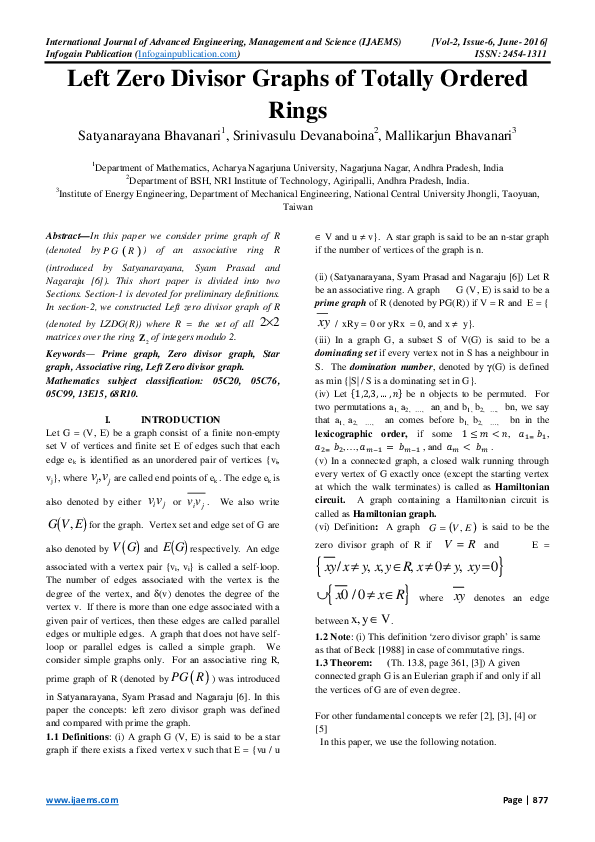 (PDF) Left Zero Divisor Graphs of Totally Ordered Rings