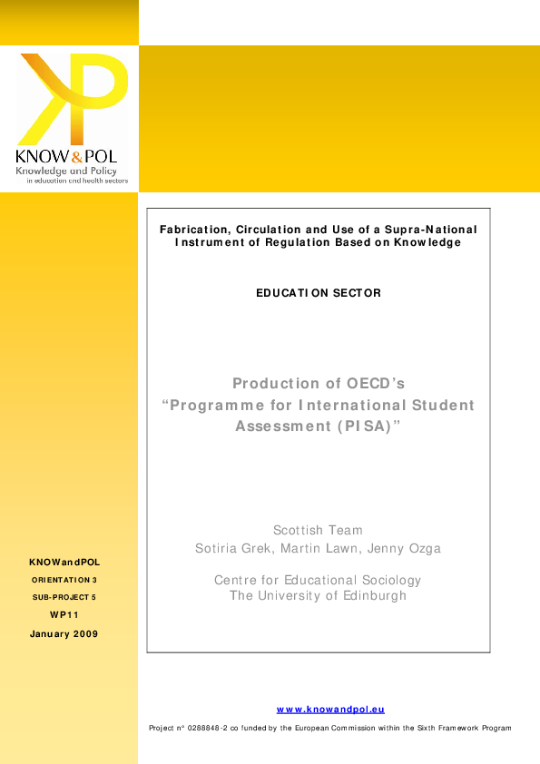 (PDF) Production of OECD's Programme for International Student ...