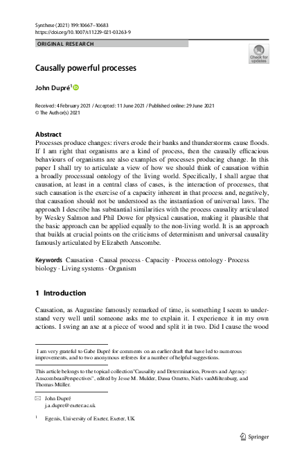 (PDF) Causally powerful processes