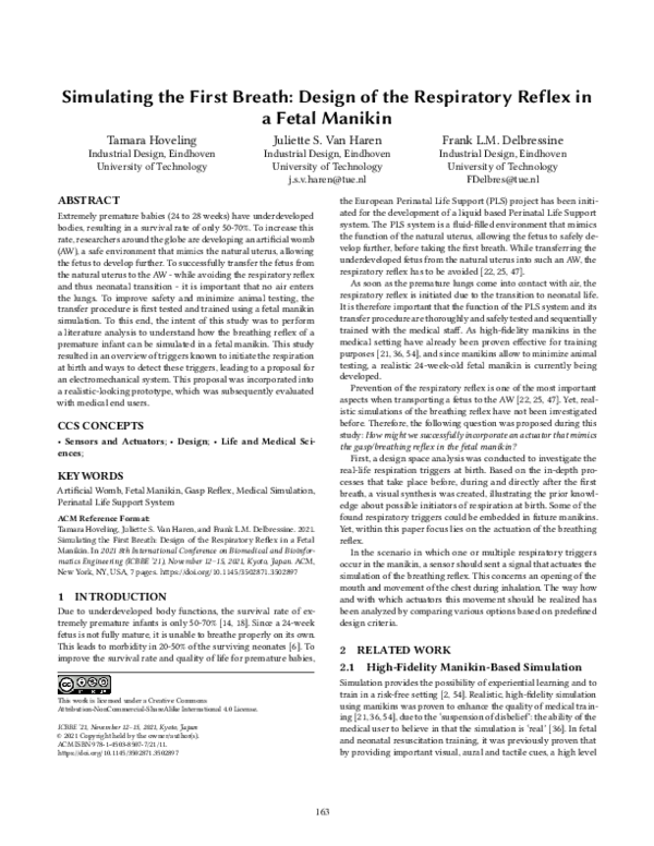 (PDF) Simulating the First Breath: Design of the Respiratory Reflex in ...