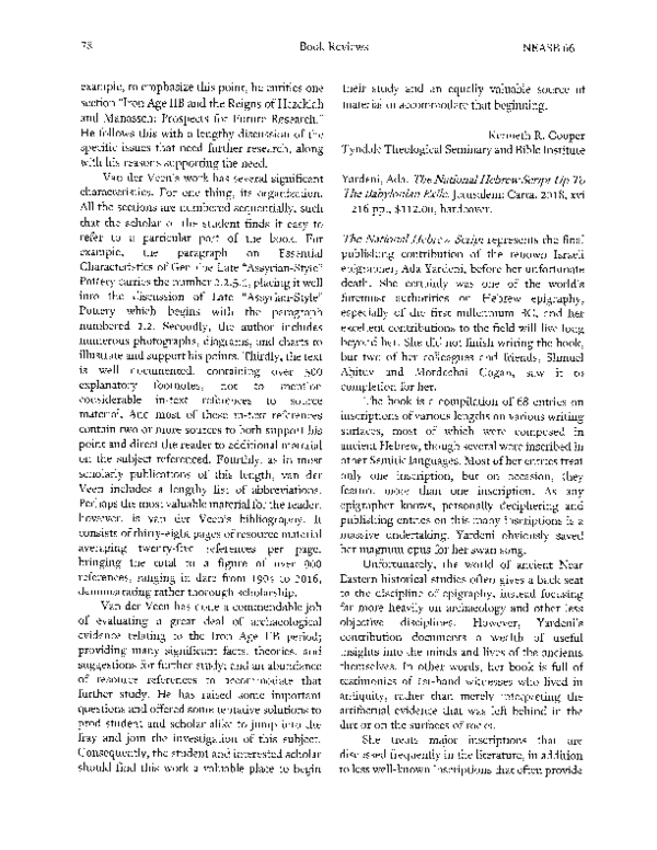 (PDF) National Hebrew Script - Petrovich's Review (2021) of Yardeni's ...