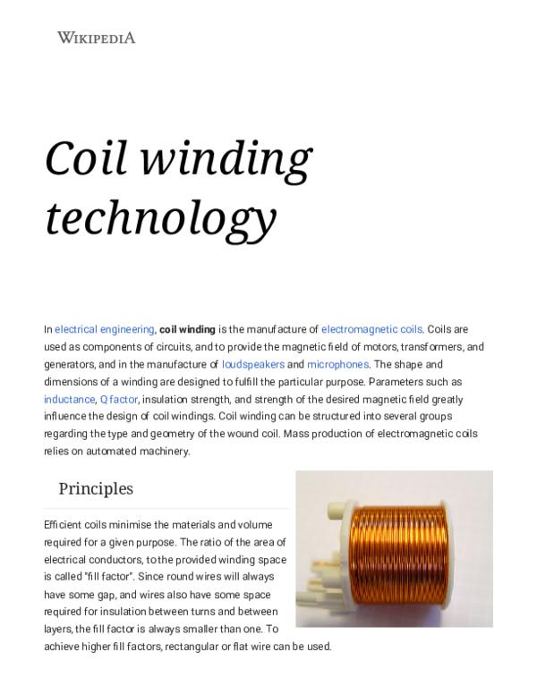 (PDF) Coil winding technology