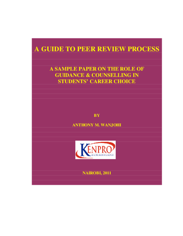 (PDF) A Sample Paper on the Role of Guidance & Counselling in Students ...