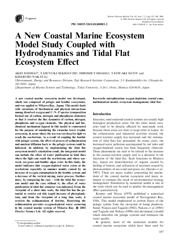 (PDF) A New Coastal Marine Ecosystem Model Study Coupled with ...