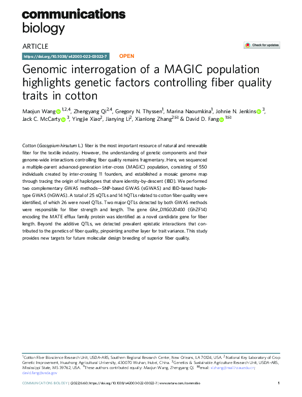 (PDF) Genomic interrogation of a MAGIC population highlights genetic ...