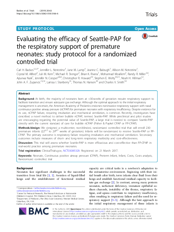 (PDF) Evaluating the Efficacy of Seattle-PAP for the Respiratory ...