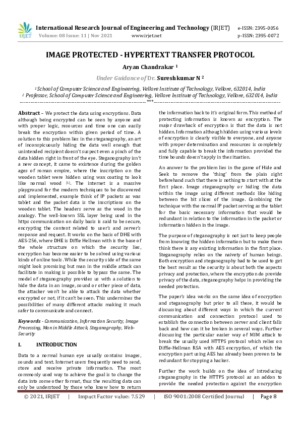 (PDF) Image Protected Hypertext Transfer Protocol