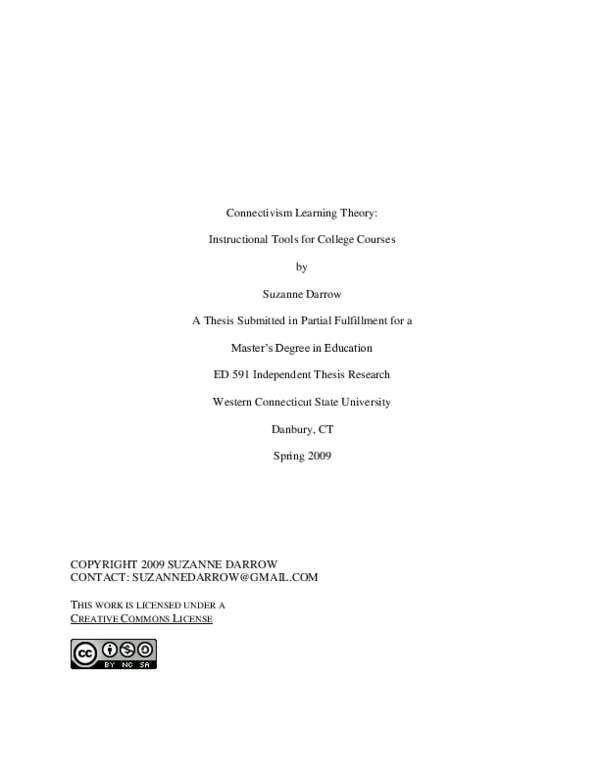 (PDF) Connectivism Learning Theory: Instructional Tools for College Courses