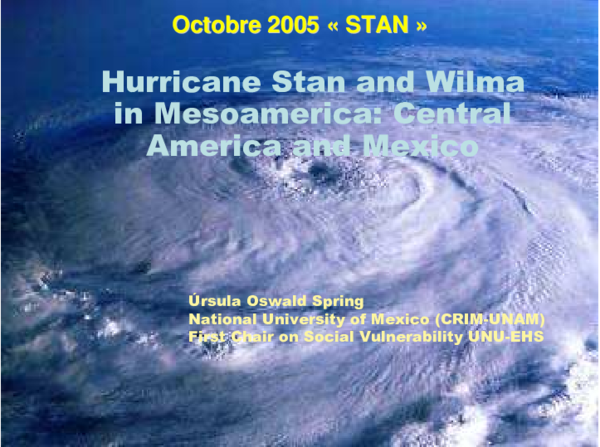 (PDF) Hurricane Stan and Wilma in Mesoamerica: Central America and Mexico