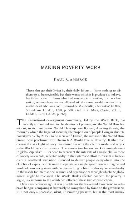 (PDF) Making poverty work