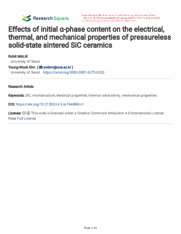 (PDF) Effects of initial α-phase content on the electrical, thermal ...