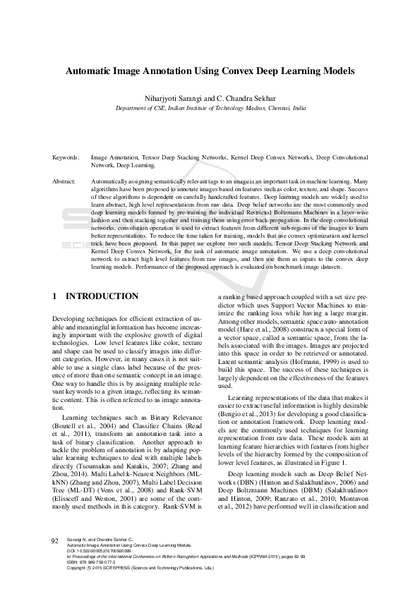 (PDF) Automatic Image Annotation Using Convex Deep Learning Models | Niharjyoti Sarangi ...