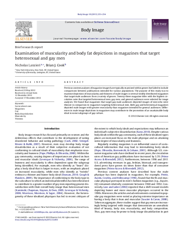 (PDF) Examination of muscularity and body fat depictions in magazines ...