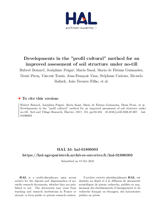 (PDF) Developments in the “profil cultural” method for an improved ...