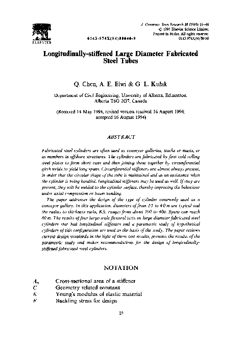 (PDF) Longitudinally-stiffened large diameter fabricated steel tubes ...