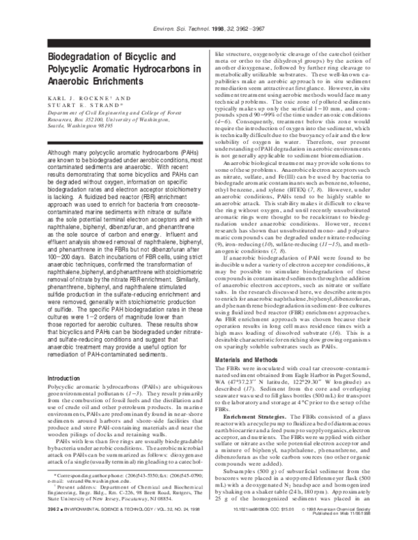 (PDF) Biodegradation of Bicyclic and Polycyclic Aromatic Hydrocarbons in Anaerobic Enrichments ...