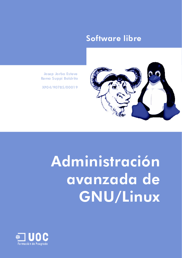 (PDF) Administración avanzada de GNU-Linux: Software libre