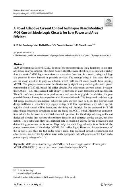 Pdf A Novel Adaptive Current Control Technique Based Modified Mos