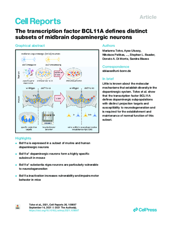 (PDF) The transcription factor BCL11A defines distinct subsets of ...