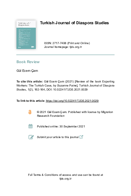 (PDF) Exporting Workers: The Turkish Case