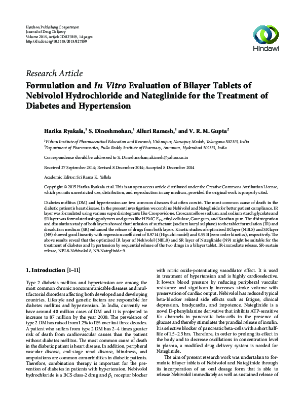 Pdf Formulation And In Vitro Evaluation Of A Bilayer Matrix Tablet Containing Aceclofenac As