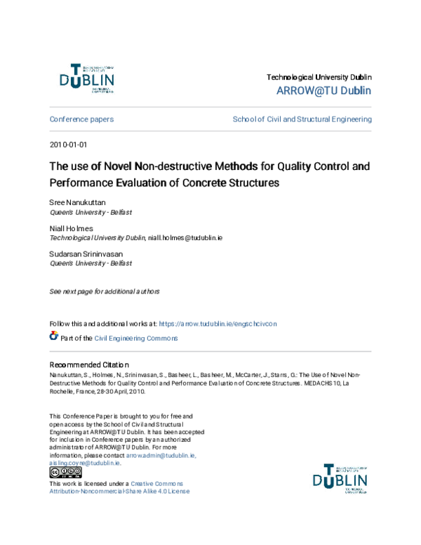 (PDF) The use of novel Non-Destructive methods for quality control and ...