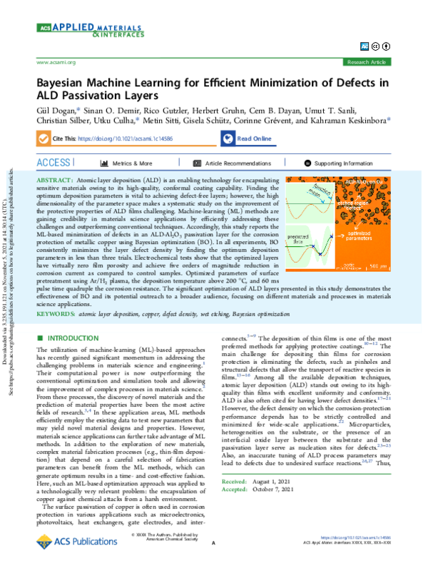 (PDF) Bayesian Machine Learning for Efficient Minimization of Defects ...