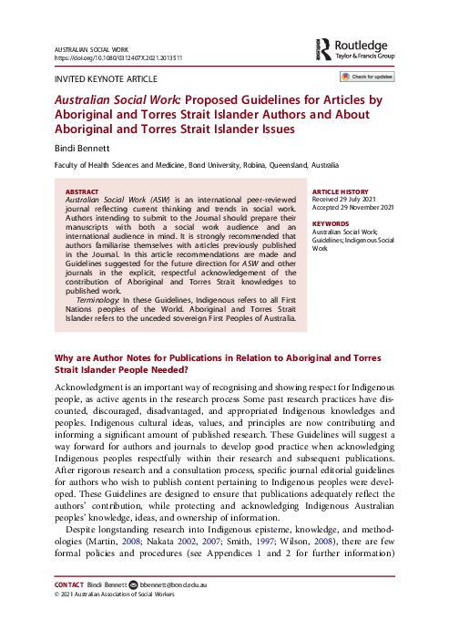 (PDF) Australian Social Work: Proposed Guidelines for Articles by ...