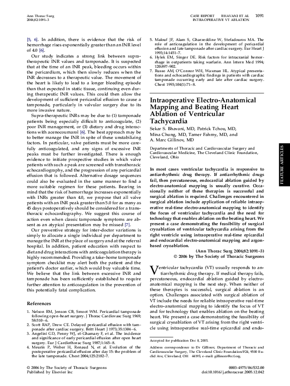 (PDF) Intraoperative Electro-Anatomical Mapping and Beating Heart ...