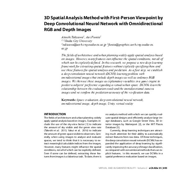 (PDF) 3D Spatial Analysis Method with First-Person Viewpoint by Deep Convolutional Neural ...
