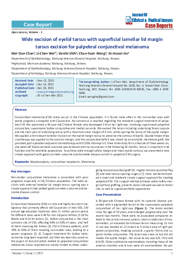 (PDF) Wide excision of eyelid tarsus with superficial lamellar lid ...