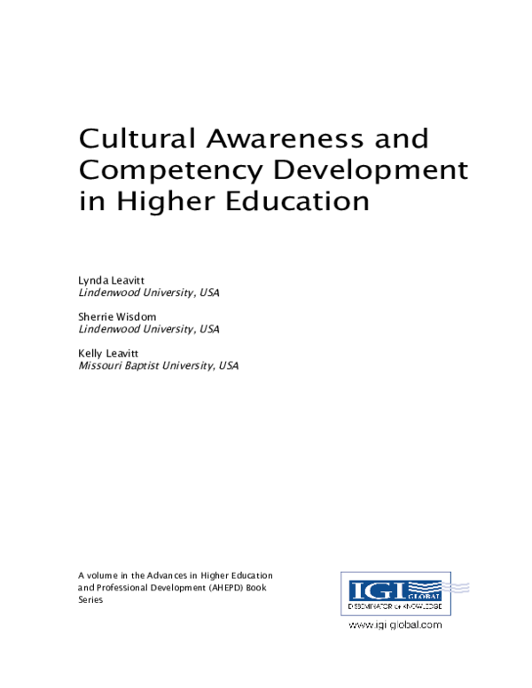 (PDF) Cultural Awareness and Competency Development in Higher Education