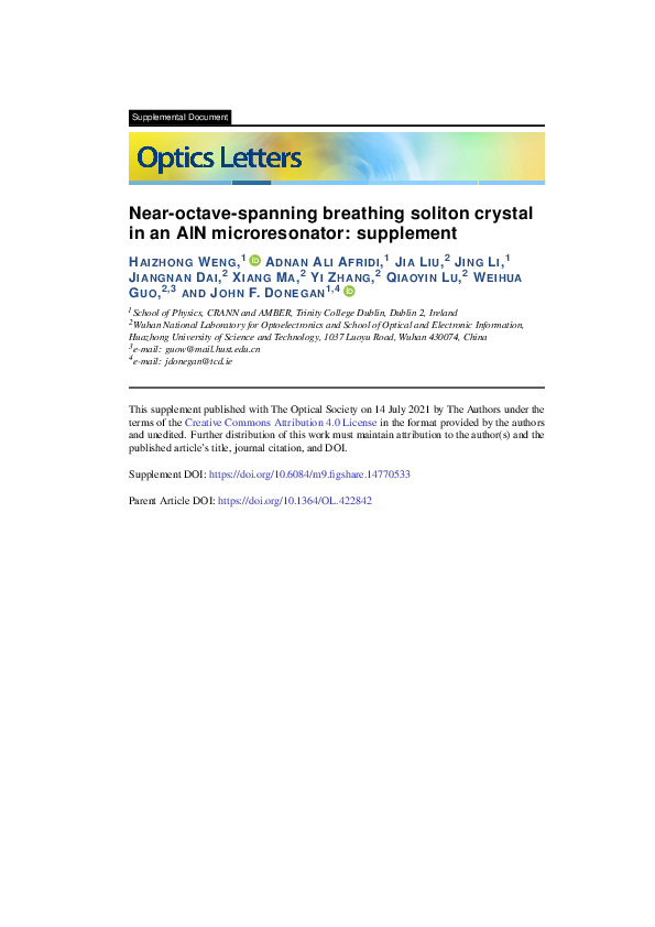(PDF) Supplementary document for Near octave-spanning breathing perfect ...