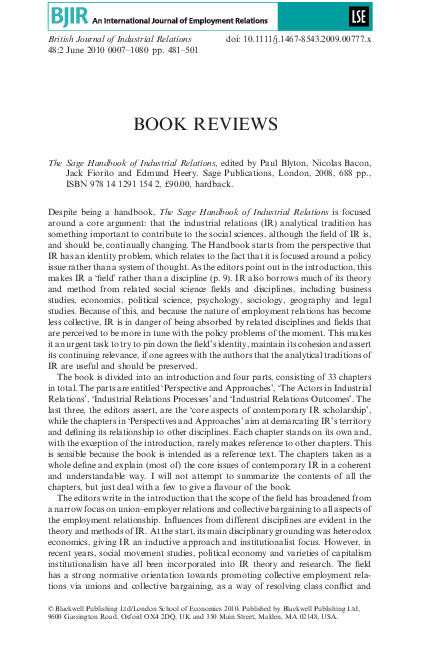 (PDF) Industrial Relations in Africa - Edited by Geoffrey Wood and Chris Brewster