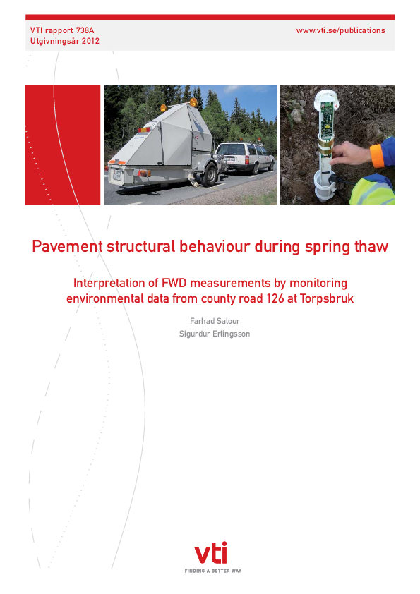 (PDF) Pavement structural behaviour during spring thaw: interpretation ...