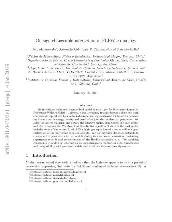 (PDF) On sign-changeable interaction in FLRW cosmology