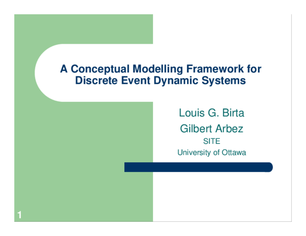 Pdf Abcmod A Conceptual Modelling Framework For Discrete Event Dynamic Systems